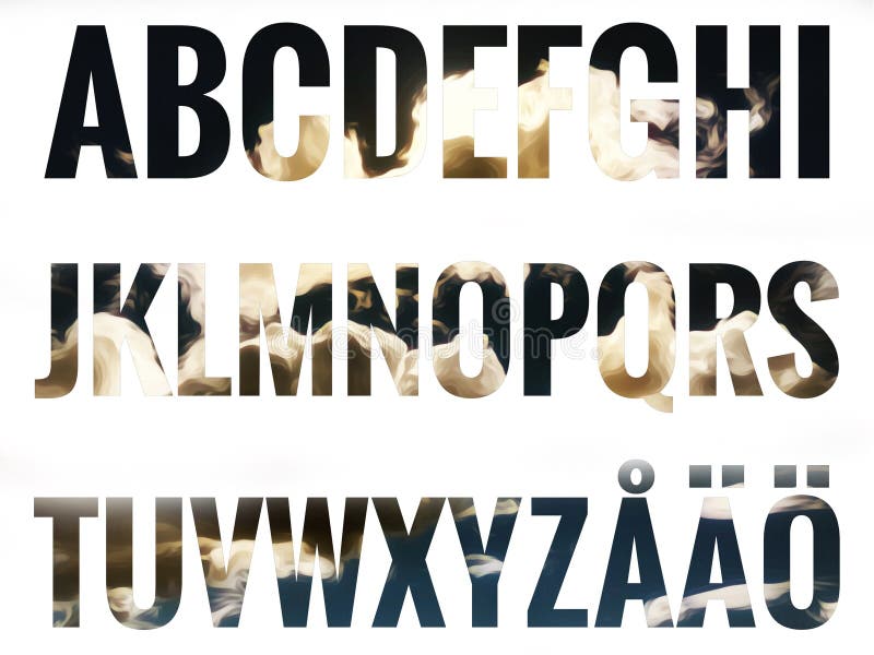 Alphabet Set with Scandinavian Letters Stock Photo - Image of alphabet ...