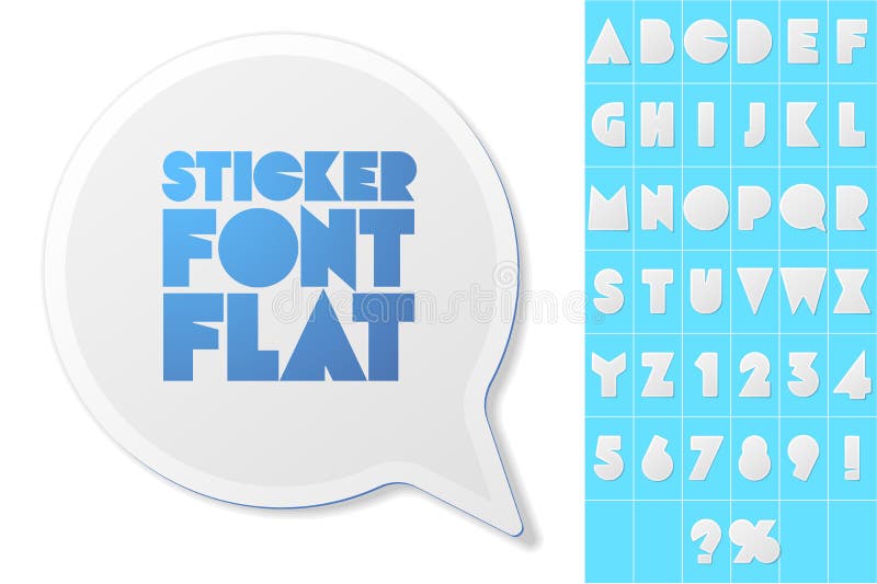 Alphabet Set of Symbols in the Form of Stickers Stock Vector ...
