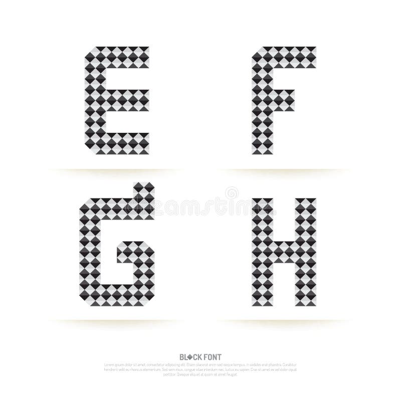 Alphabet Set , Vector Illustration. Block Style. Stock Vector ...