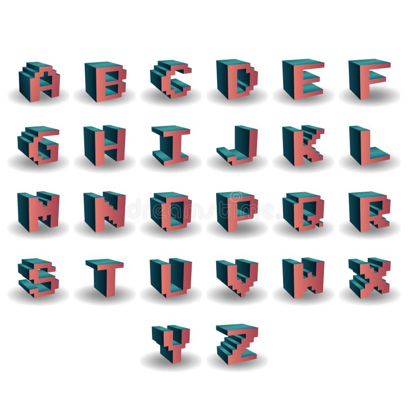 Alphabet Set. Vector Illustration Decorative Design Stock Vector ...