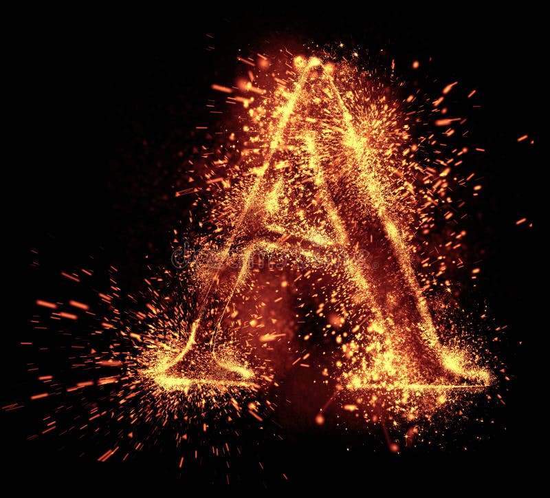 Alphabet spark stock illustration. Illustration of light - 195558190