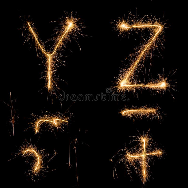 Alphabet sparkler stock illustration. Illustration of christcross - 1459180