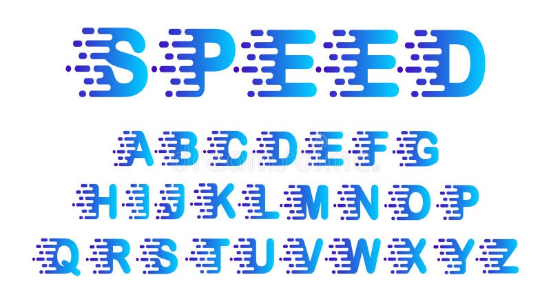 Alphabet Speed. Fast Letters Stock Illustration - Illustration of rapid ...