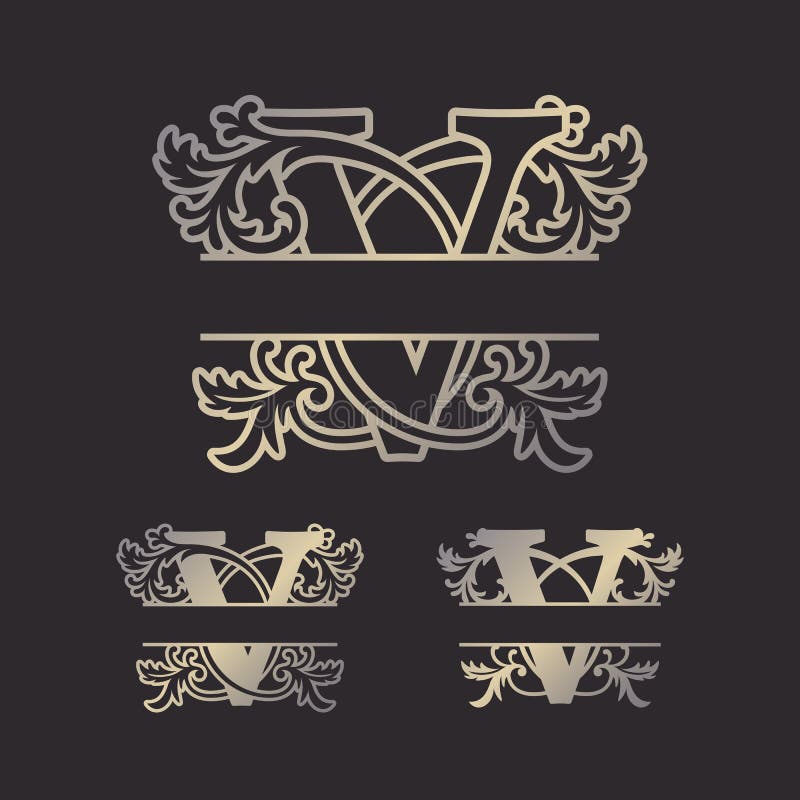 Split Letters. Split Monogram Font. Split Alphabet. Stock Vector ...