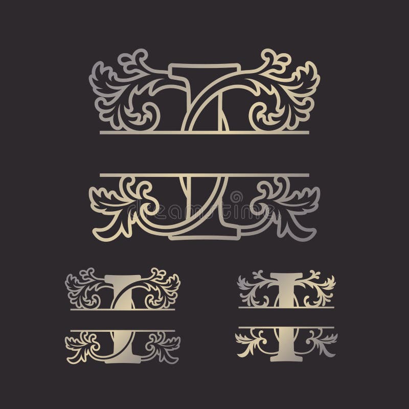 Split Letters. Split Monogram Font. Split Alphabet. Stock Vector ...