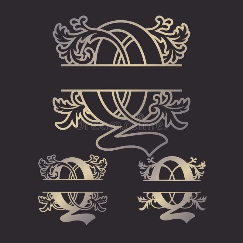 Split Letters. Split Monogram Font. Split Alphabet. Stock Vector ...