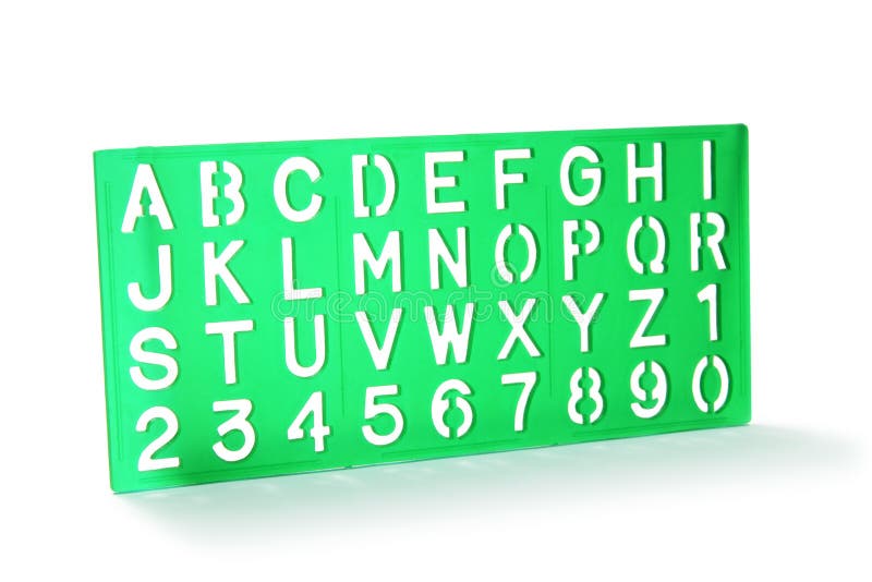 Alphabet Stencil stock image. Image of studio, outline - 10466223
