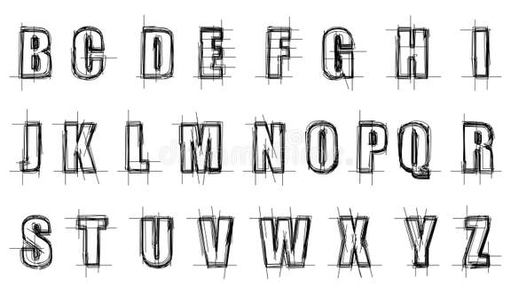 Alphabet strident illustration de vecteur. Illustration du lettre ...
