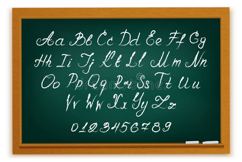 Alphabet Sur Le Tableau Noir Illustration de Vecteur - Illustration du ...