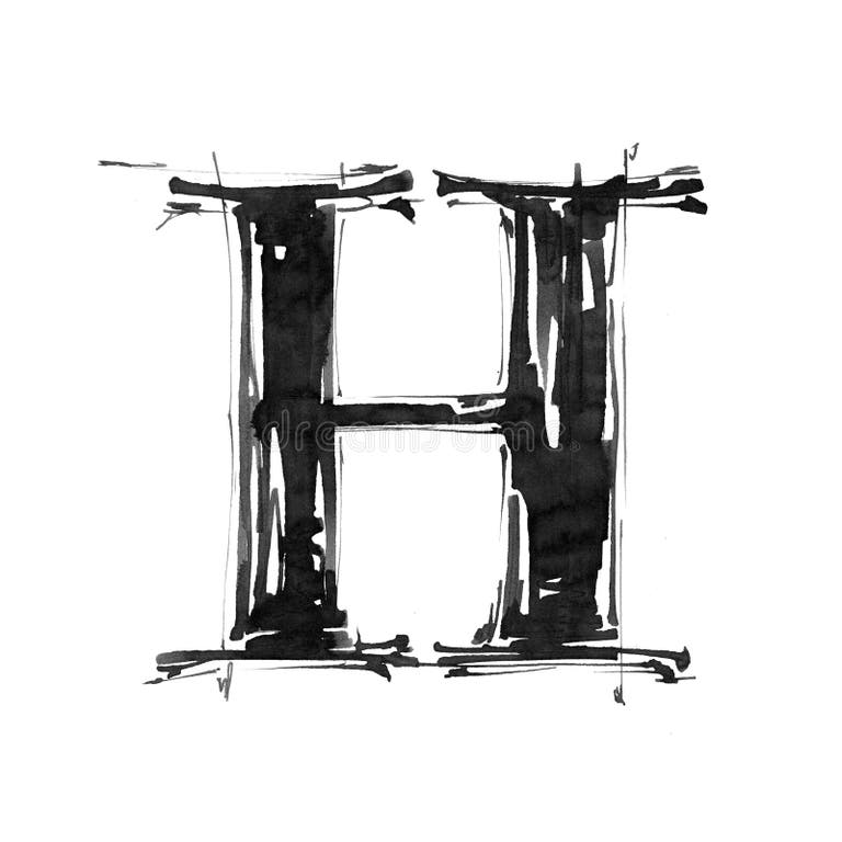 Alphabet symbol - letter H stock illustration. Illustration of ...