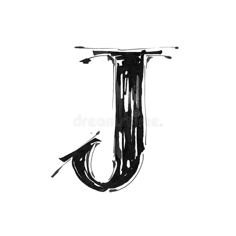 Alphabet symbol - letter J stock illustration. Illustration of blob ...
