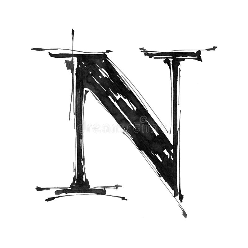 Alphabet symbol - letter N stock illustration. Illustration of ...