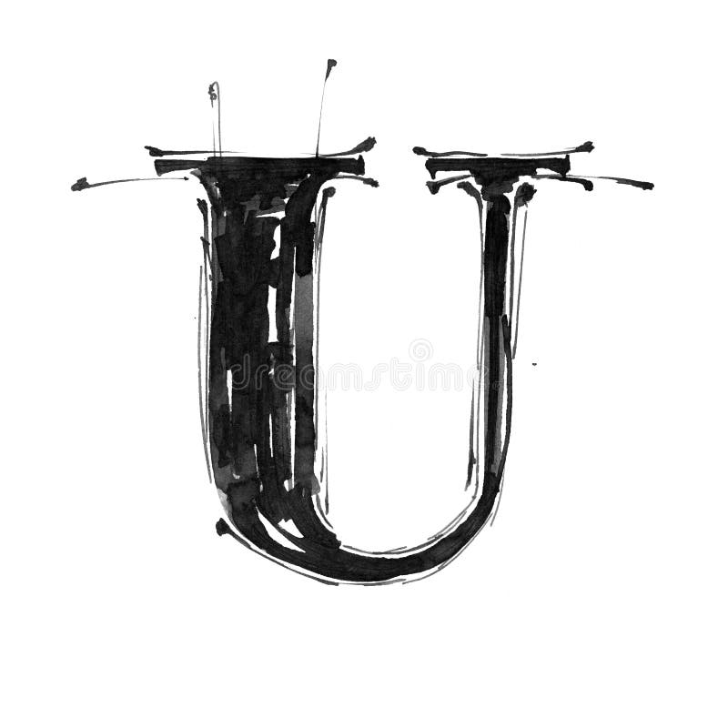 Alphabet symbol - letter U stock illustration. Illustration of funky ...