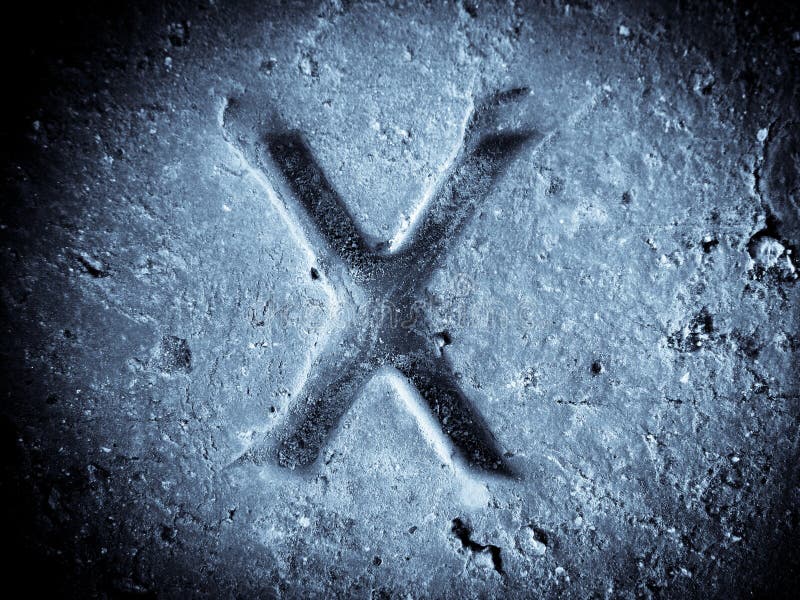 Alphabet symbol - letter X stock image. Image of dirt - 19840297