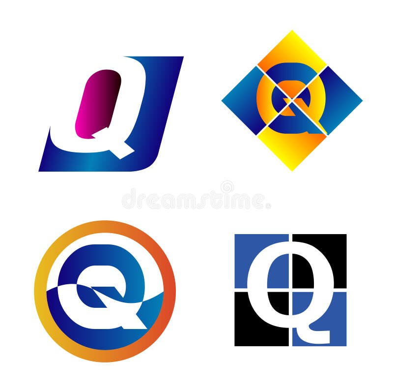 Alphabet Symbols and Elements of Letter Q, Such a Logo Stock Vector ...