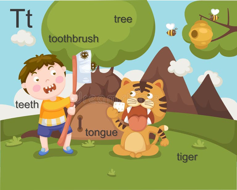 Letter T Tree Alphabet Stock Illustrations – 599 Letter T Tree Alphabet ...