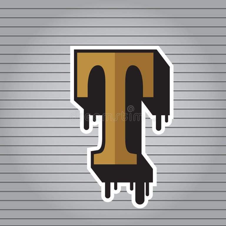 Alphabet T. Vector Illustration Decorative Design Stock Vector ...