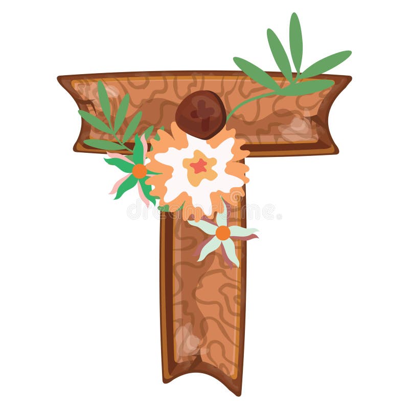 Alphabet T. Vector Illustration Decorative Design Stock Vector ...