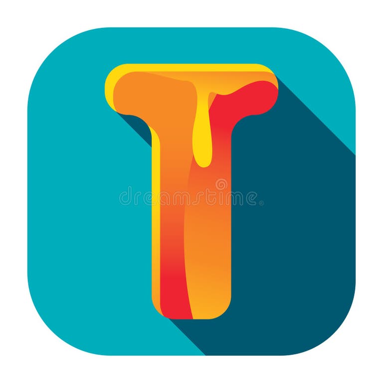 Alphabet T. Vector Illustration Decorative Design Stock Vector ...