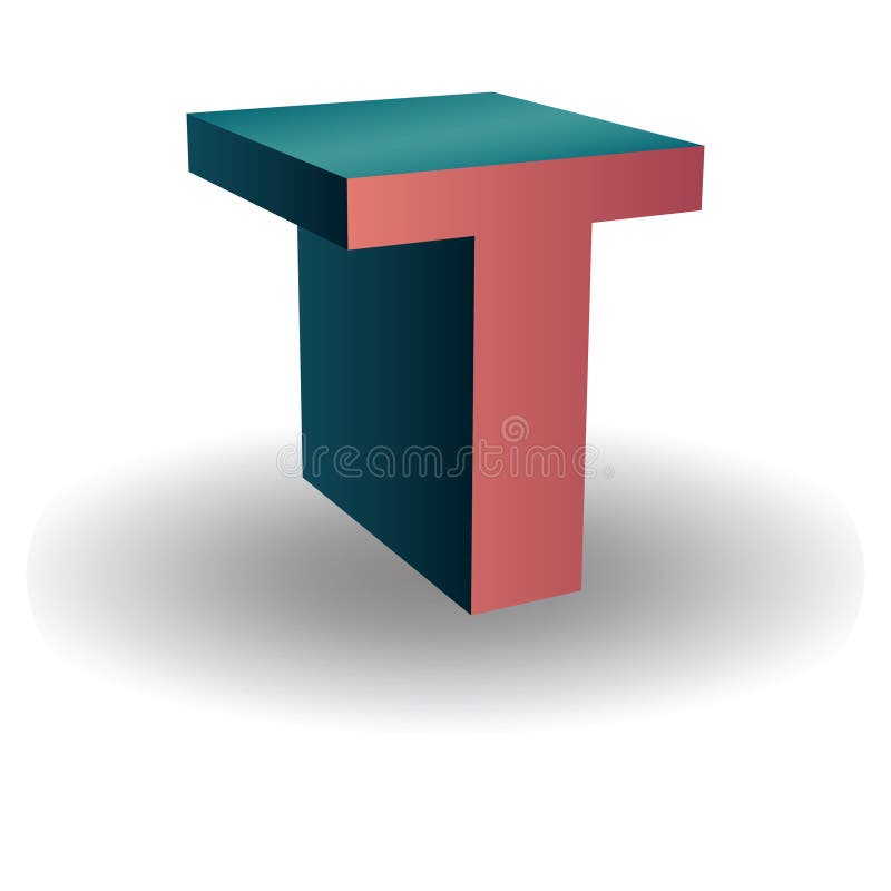 Alphabet T. Vector Illustration Decorative Design Stock Vector ...