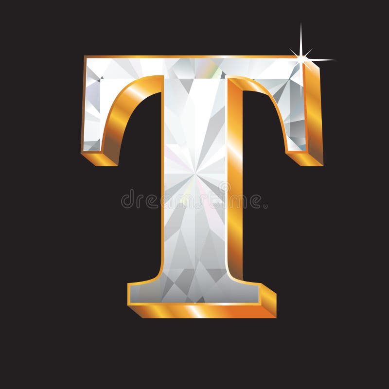 Alphabet T. Vector Illustration Decorative Design Stock Vector ...