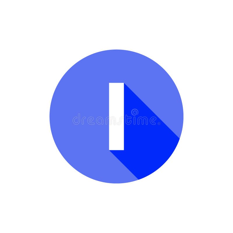 Alphabet, Text Symbol Flat Icon I Letter with Long Shadow Sign Template ...