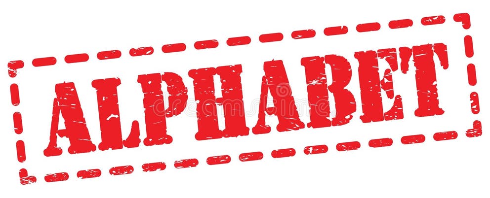 ALPHABET Text Written on Red Stamp Sign Stock Illustration ...