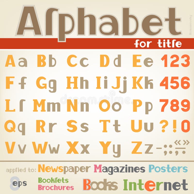 Alphabet for title stock vector. Illustration of decorative - 32670493