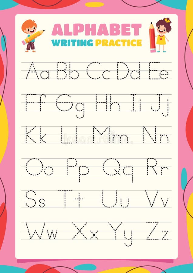 Alphabet Cards Tracing Stock Illustrations – 464 Alphabet Cards Tracing ...