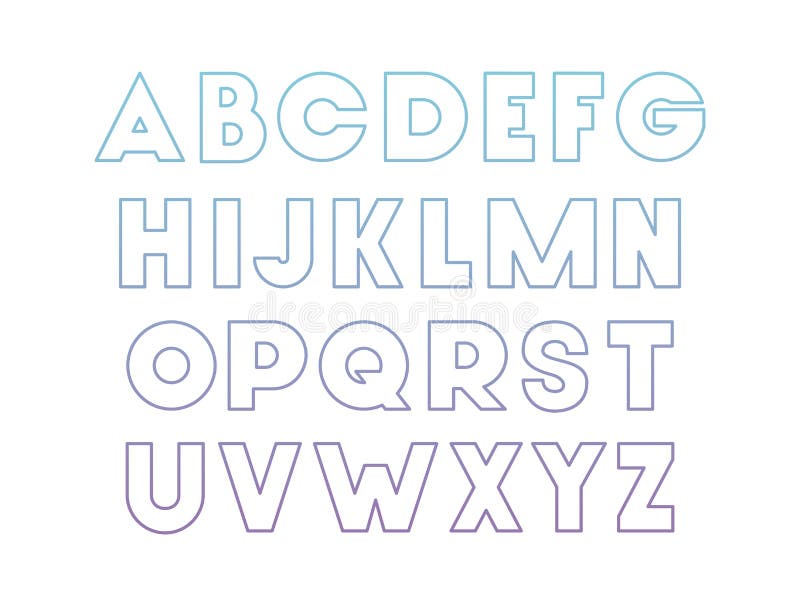 Alphabet type font icons stock vector. Illustration of modern - 151560317