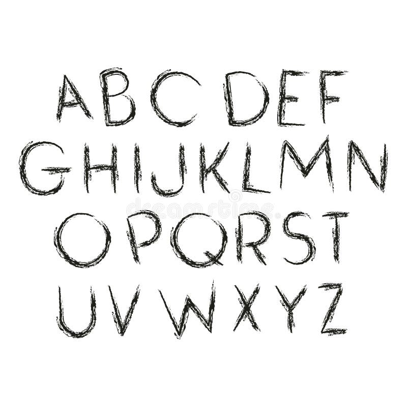 Alphabet type font icons stock vector. Illustration of style - 152887815