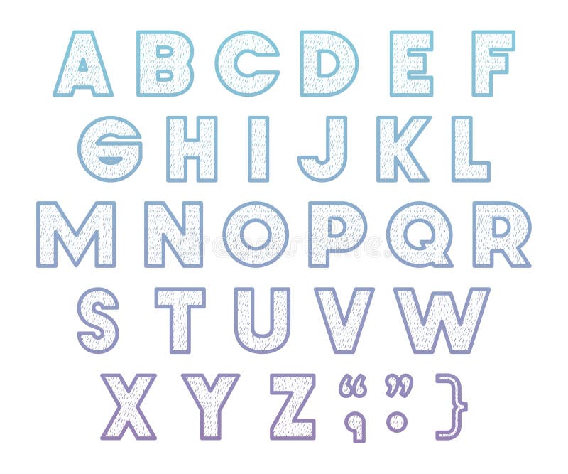 Alphabet type font icons stock vector. Illustration of letters - 152981253