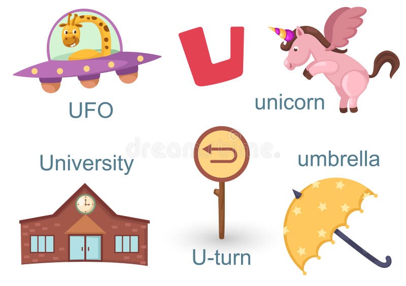 Alphabet U stock vector. Illustration of kids, learn - 42432869