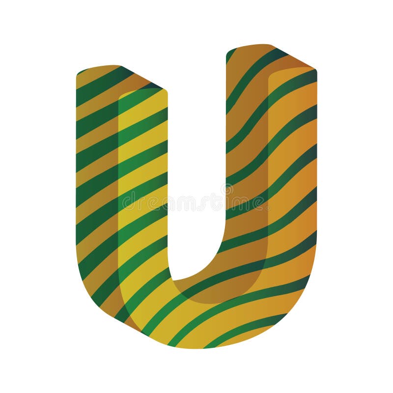 Alphabet U. Vector Illustration Decorative Design Stock Vector ...