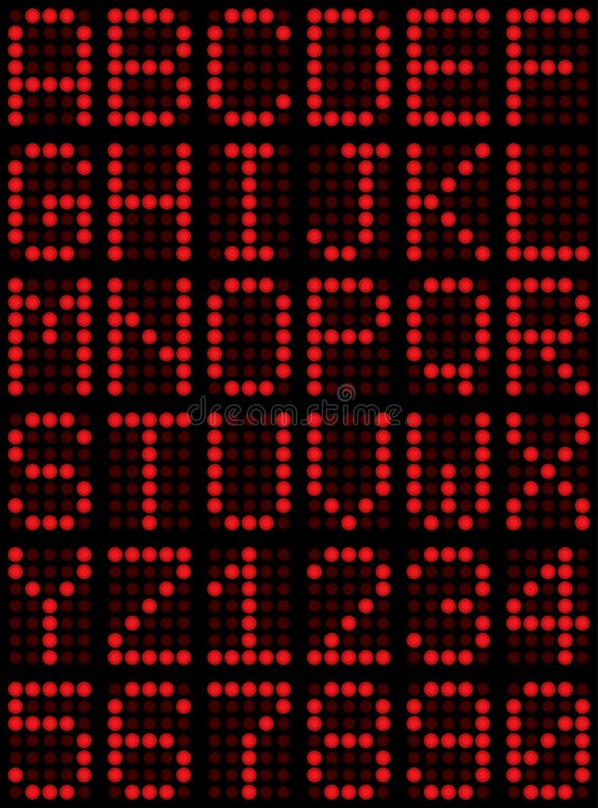 Alphabet und Zahlen vektor abbildung. Illustration von elektronisch ...