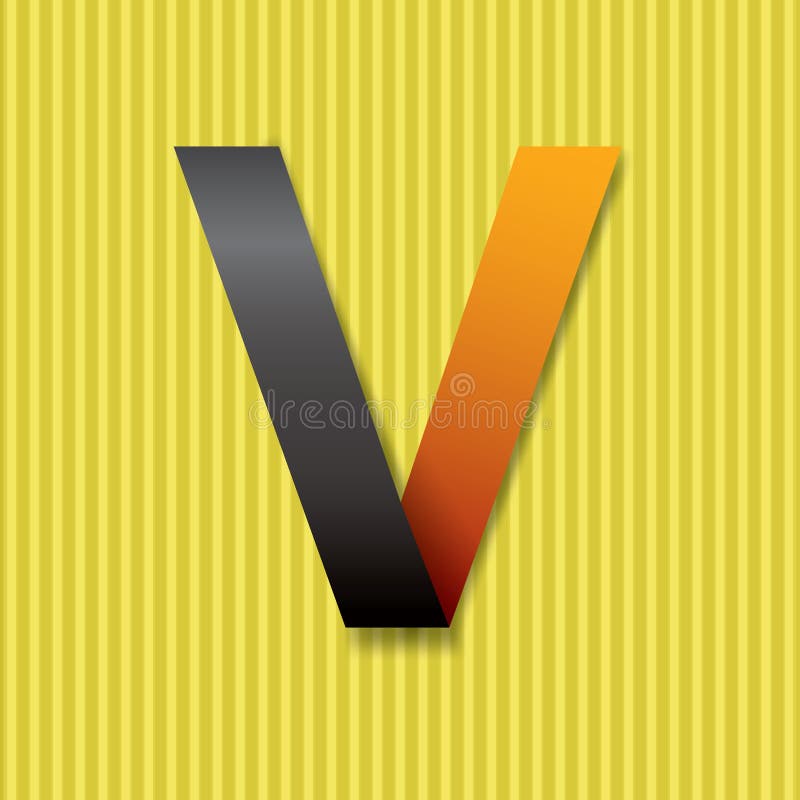 The Alphabet V. Vector Illustration Decorative Design Stock Vector ...