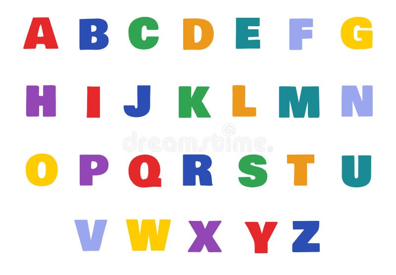 Alphabet Vector ABCD Vector Illustration Stock Vector - Illustration of ...