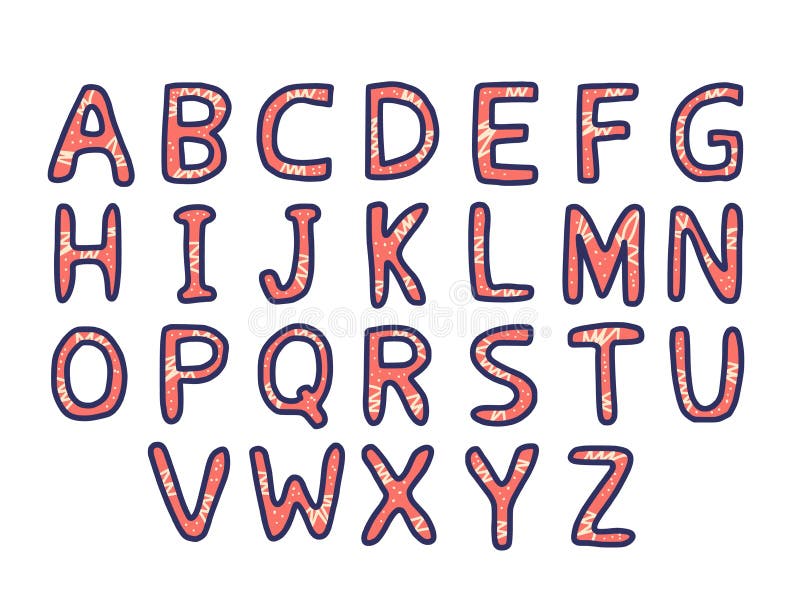 Alphabet Vector Art Color Signs. Letters Design Stock Vector ...