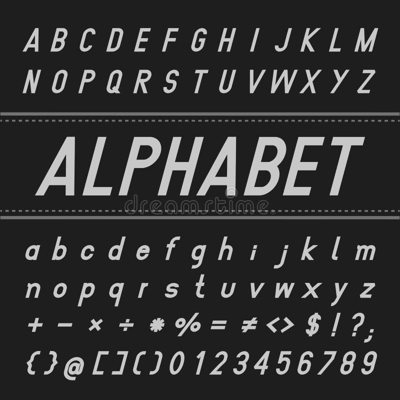3D Font Design, Shadow Alphabet Vector, Letters and Numbers Stock ...