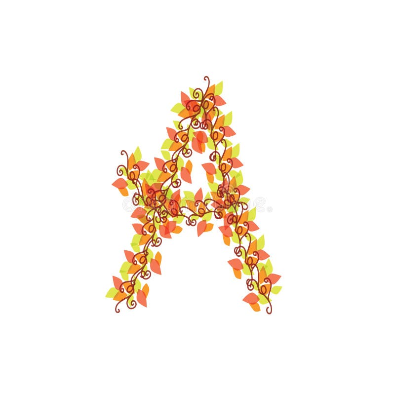 Alphabet a. Vector Illustration Decorative Design Stock Vector ...