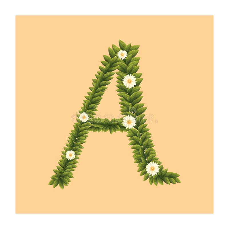 Alphabet a. Vector Illustration Decorative Design Stock Vector ...