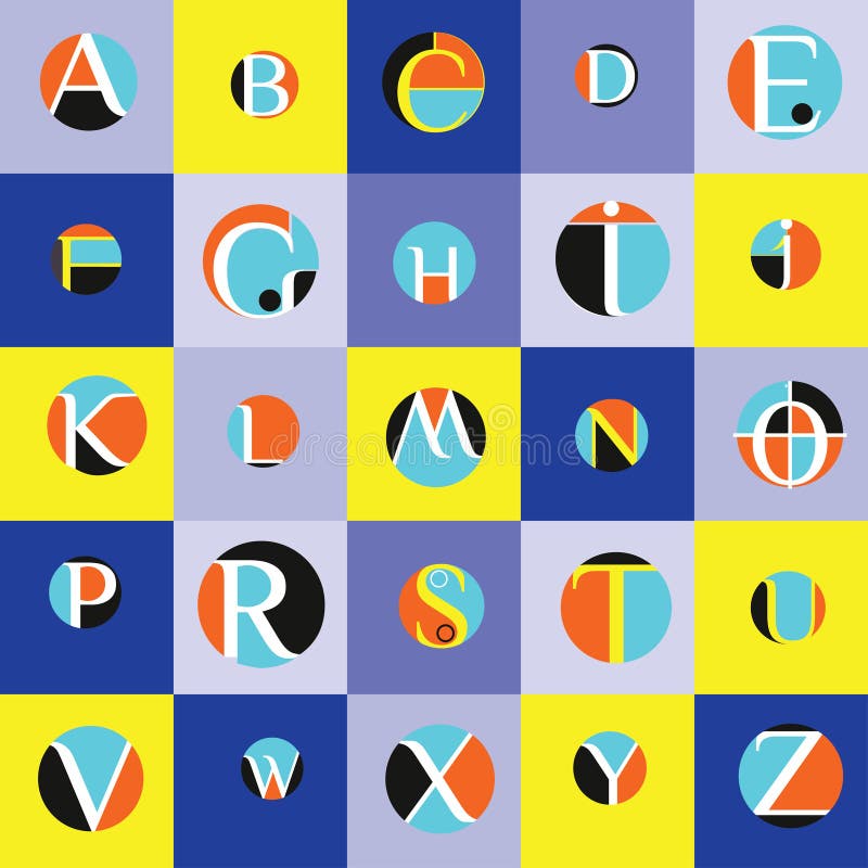Alphabet Vector Seamless Pattern Stock Vector - Illustration of typo, round: 68268072
