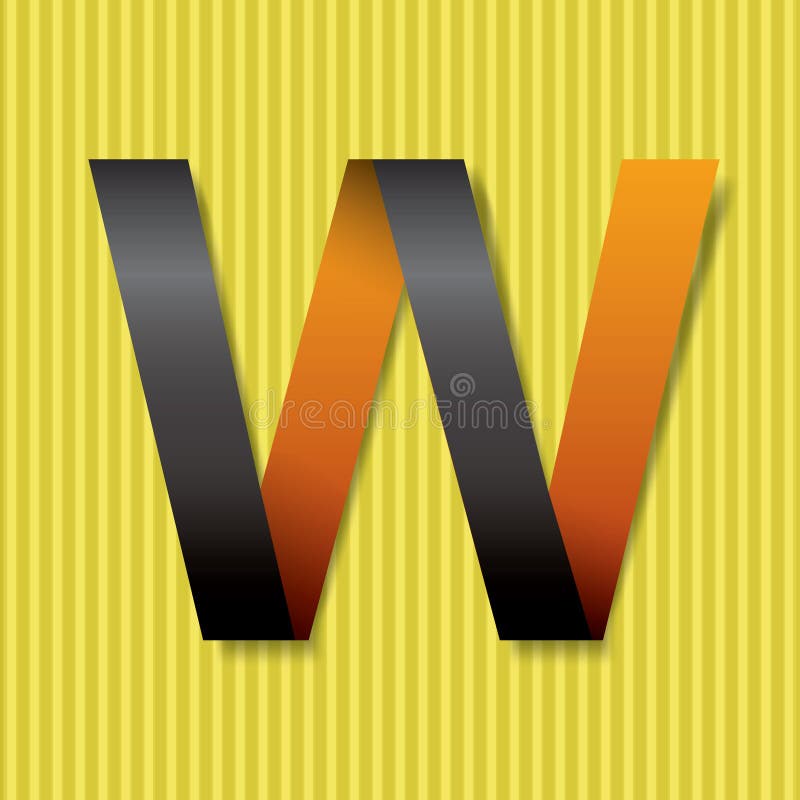 The Alphabet W. Vector Illustration Decorative Design Stock Vector ...