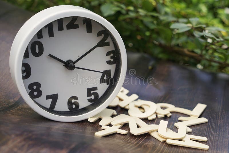 Alphabet and White Alarm Clock. Time To School. Study Time. Education ...