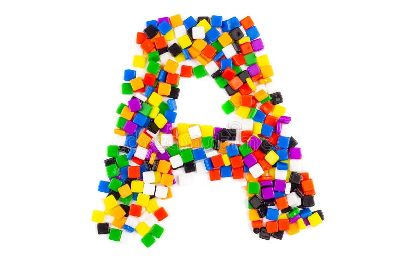 Alphabet on White Background Stock Photo - Image of education, colored ...