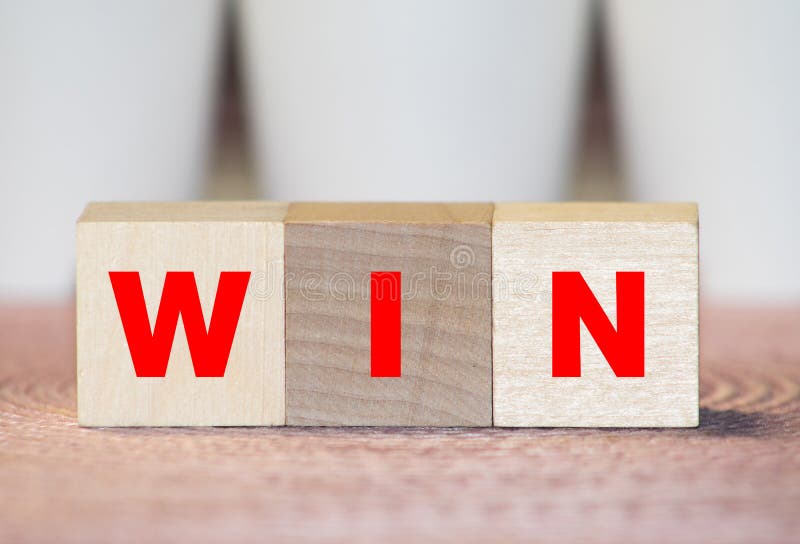 Alphabet Wood Blocks Forming the Word Win Stock Image - Image of winner ...