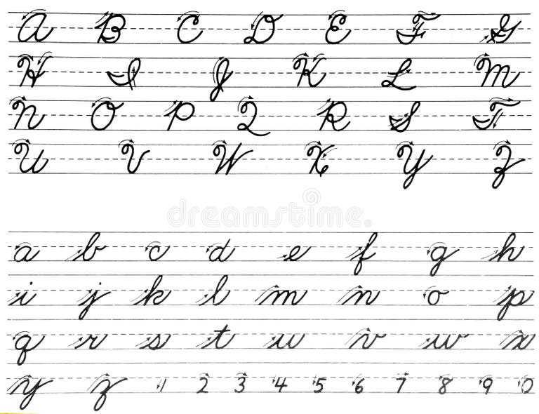 277 Cursive Writing Alphabet Printable Stock Photos - Free & Royalty ...