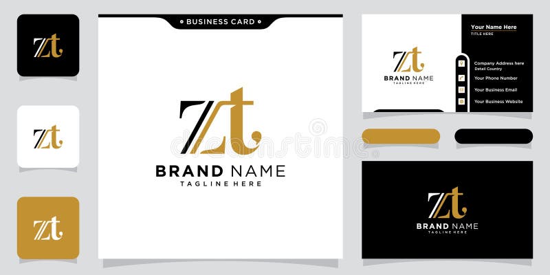 Alphabet ZT Illustration Monogram Vector Logo Template Stock Vector ...