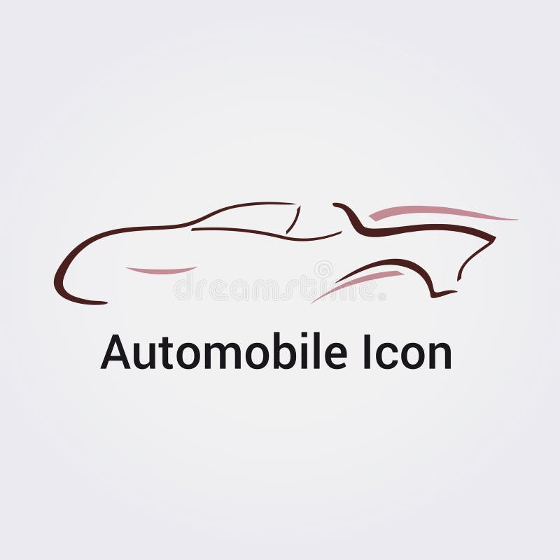 Dynamic Silhouette of the Car, Logo Automotive Topics Stock Vector ...
