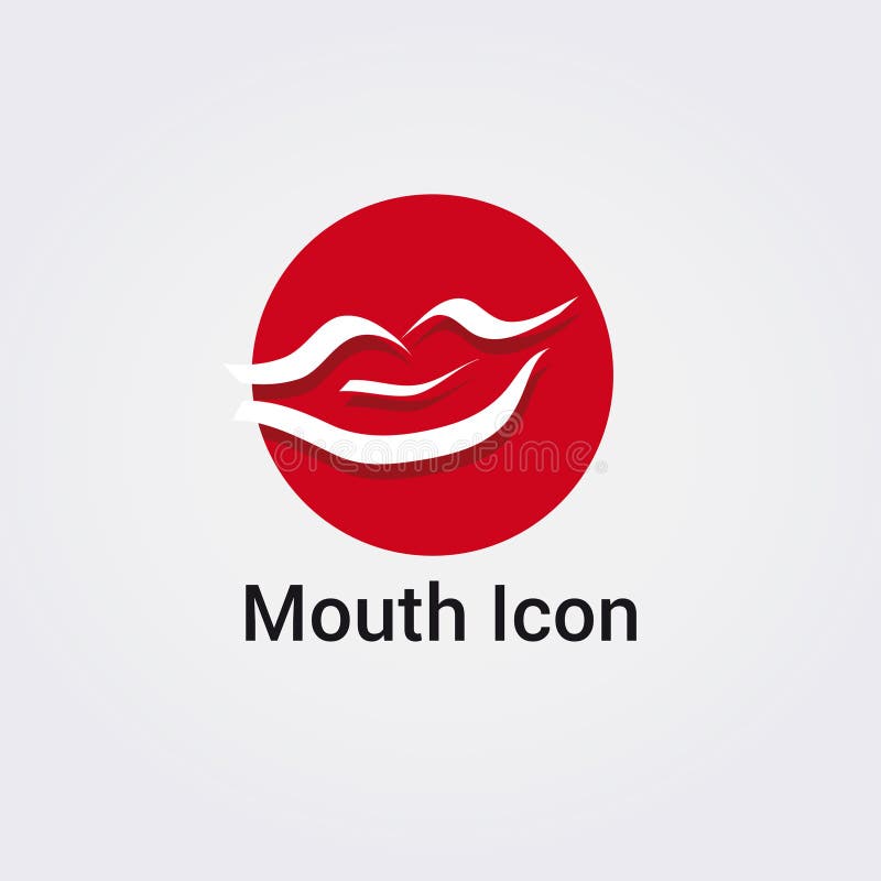 Mouth Lips Icon Logo Design Isolated Brand Corporate Identity Colors ...